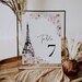 Paris Table Number Template Editable Table Number Paris - Etsy