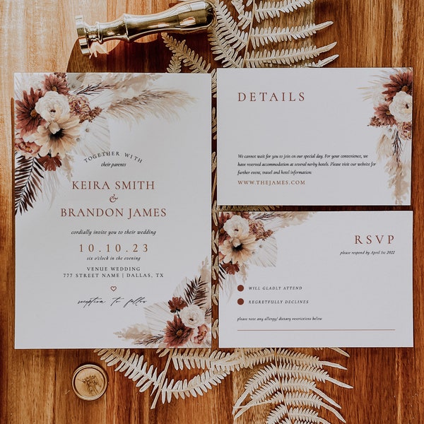 Rustic Wedding Invitation - Etsy