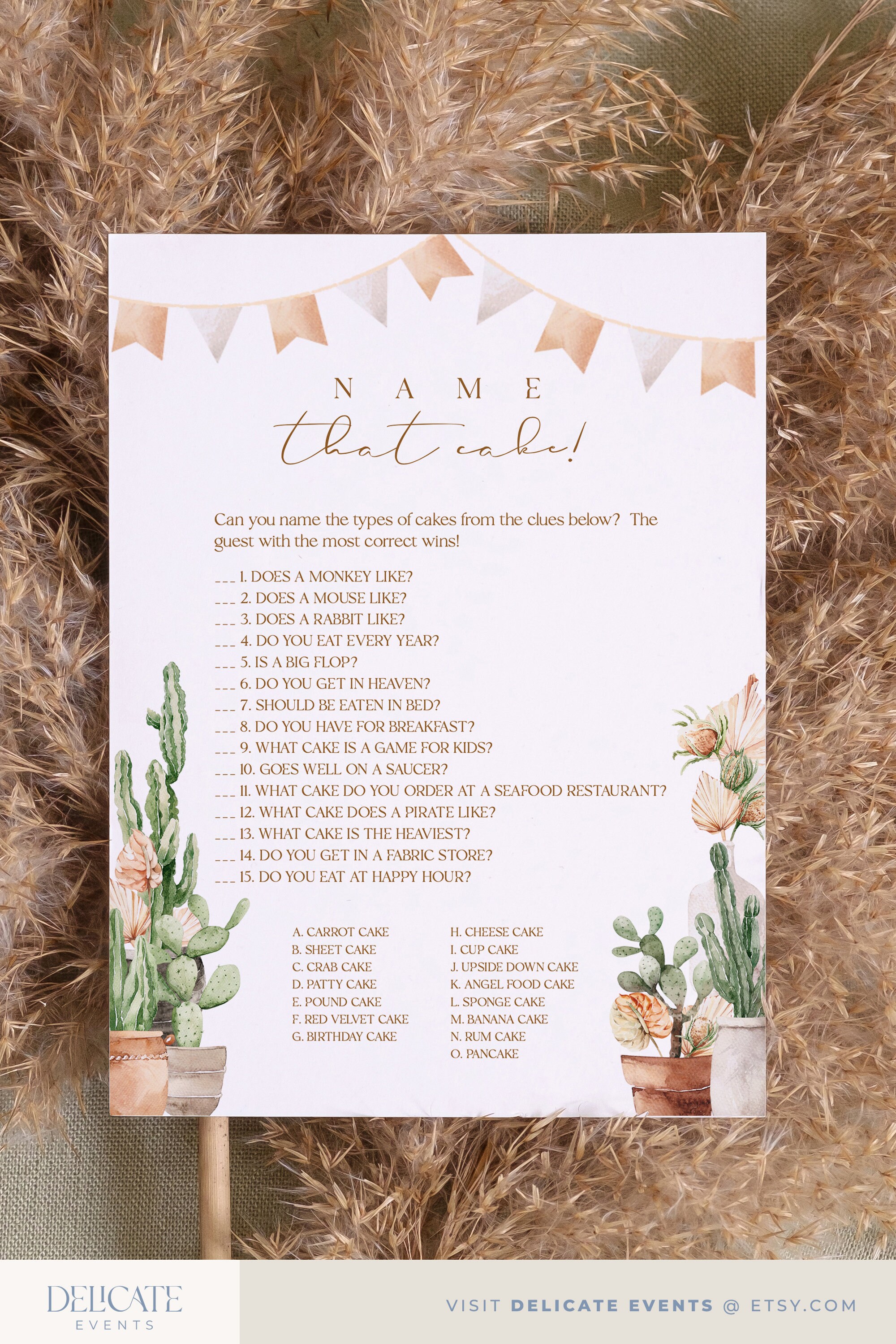 14 EDITABLE fiesta bridal shower games bundle Desert bridal | Etsy