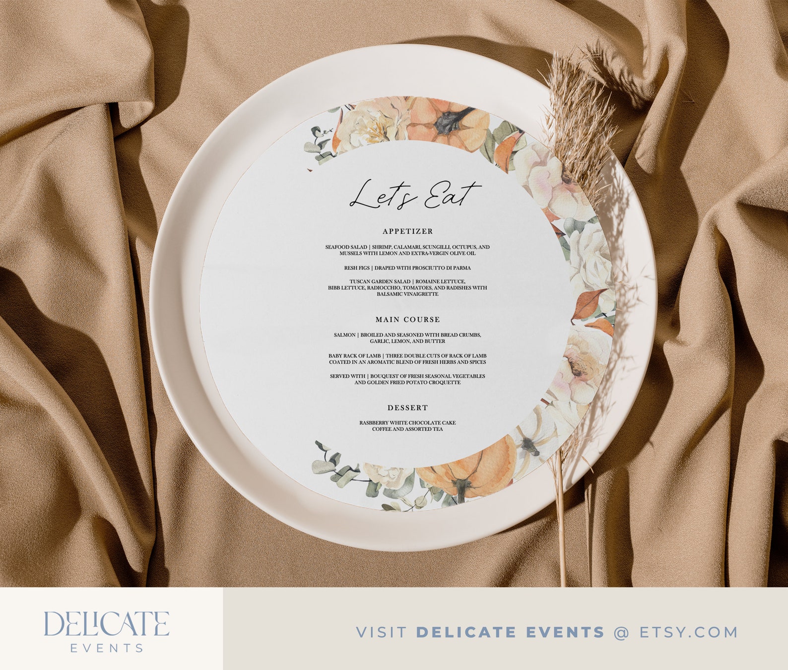 Fall Menu Template Editable Fall Menu Template DIY Menu - Etsy