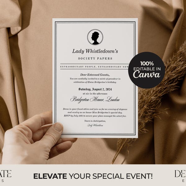 Regency Invite - Etsy