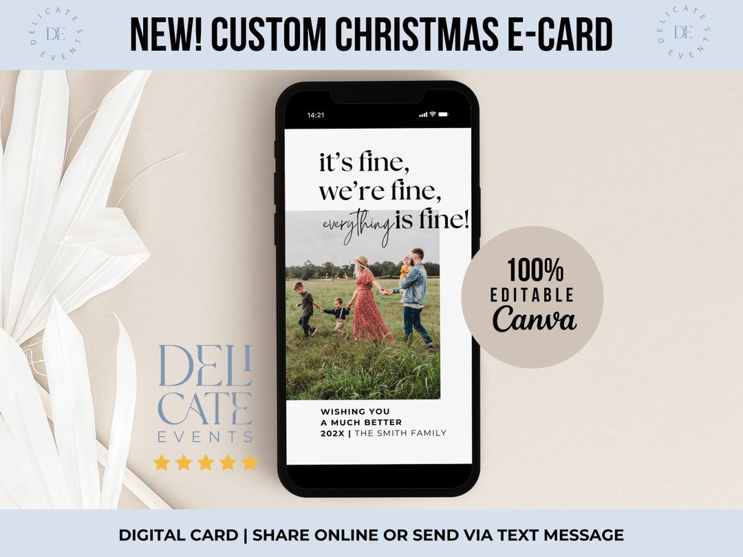 Funny Christmas Card Template Hilarious Holiday Greeting - Etsy