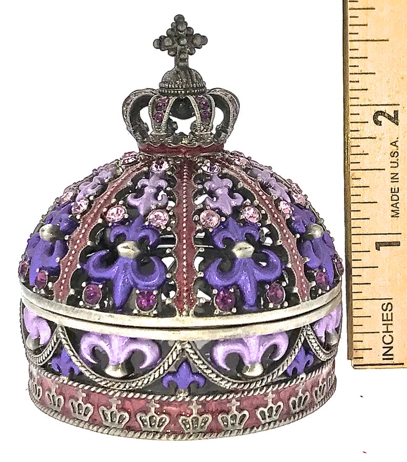 Cross Jewelry Trinket Box Collectible Enameled Hinged - Etsy