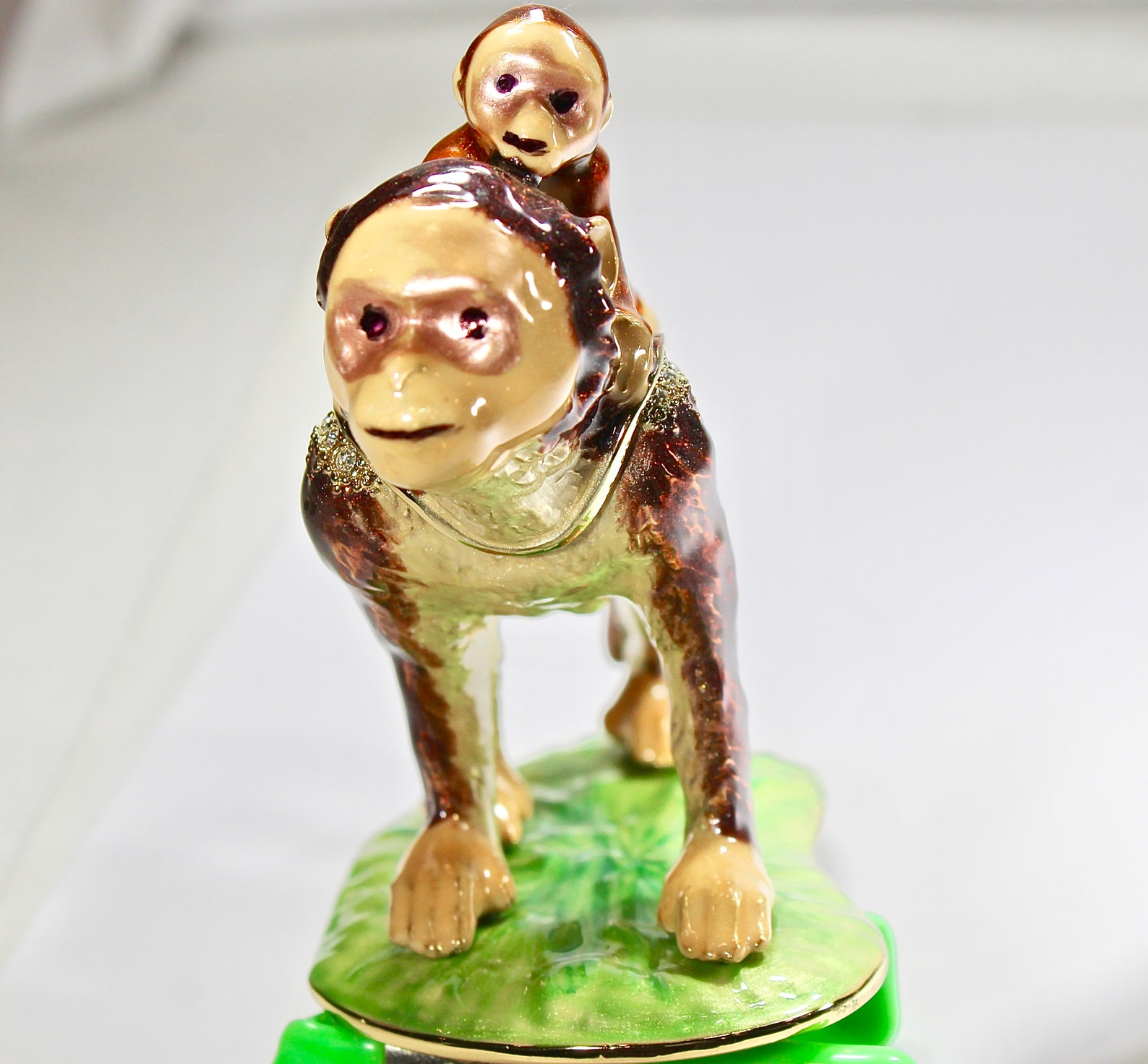 Monkey Trinket Box Collectibles Bejeweled Crystallized With | Etsy
