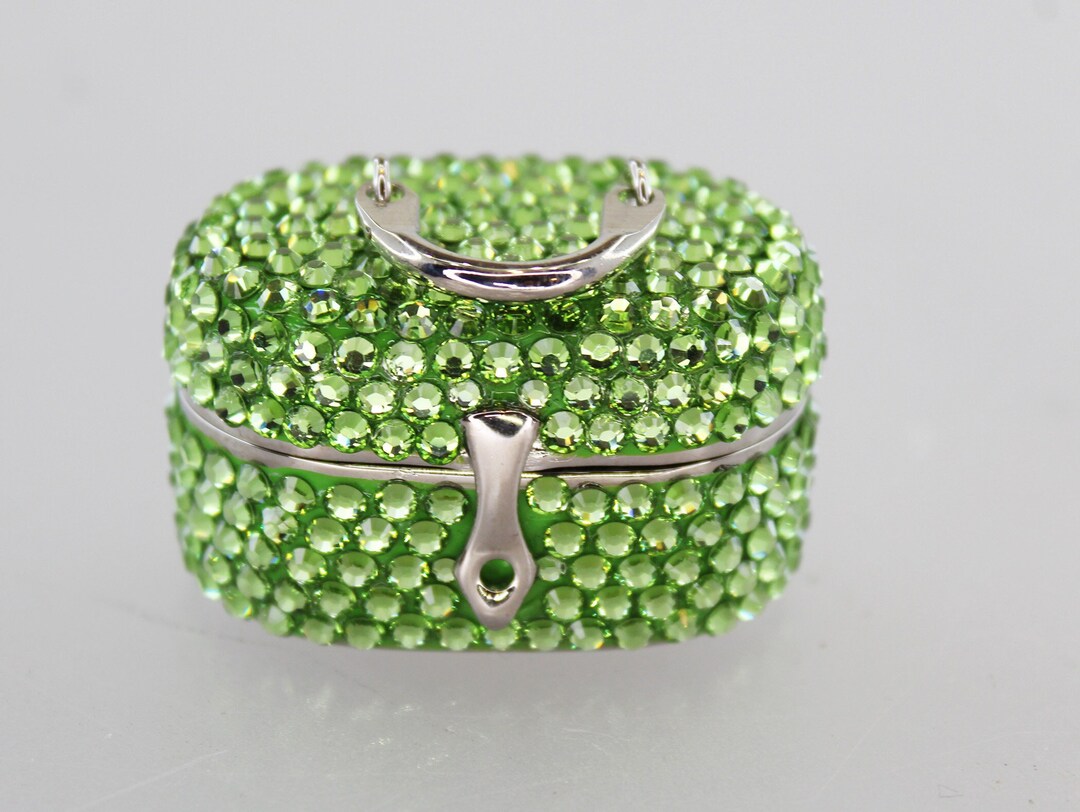 Pill Box Trinket Box Jewelry Collectibles Bejeweled Crystallized Name ...