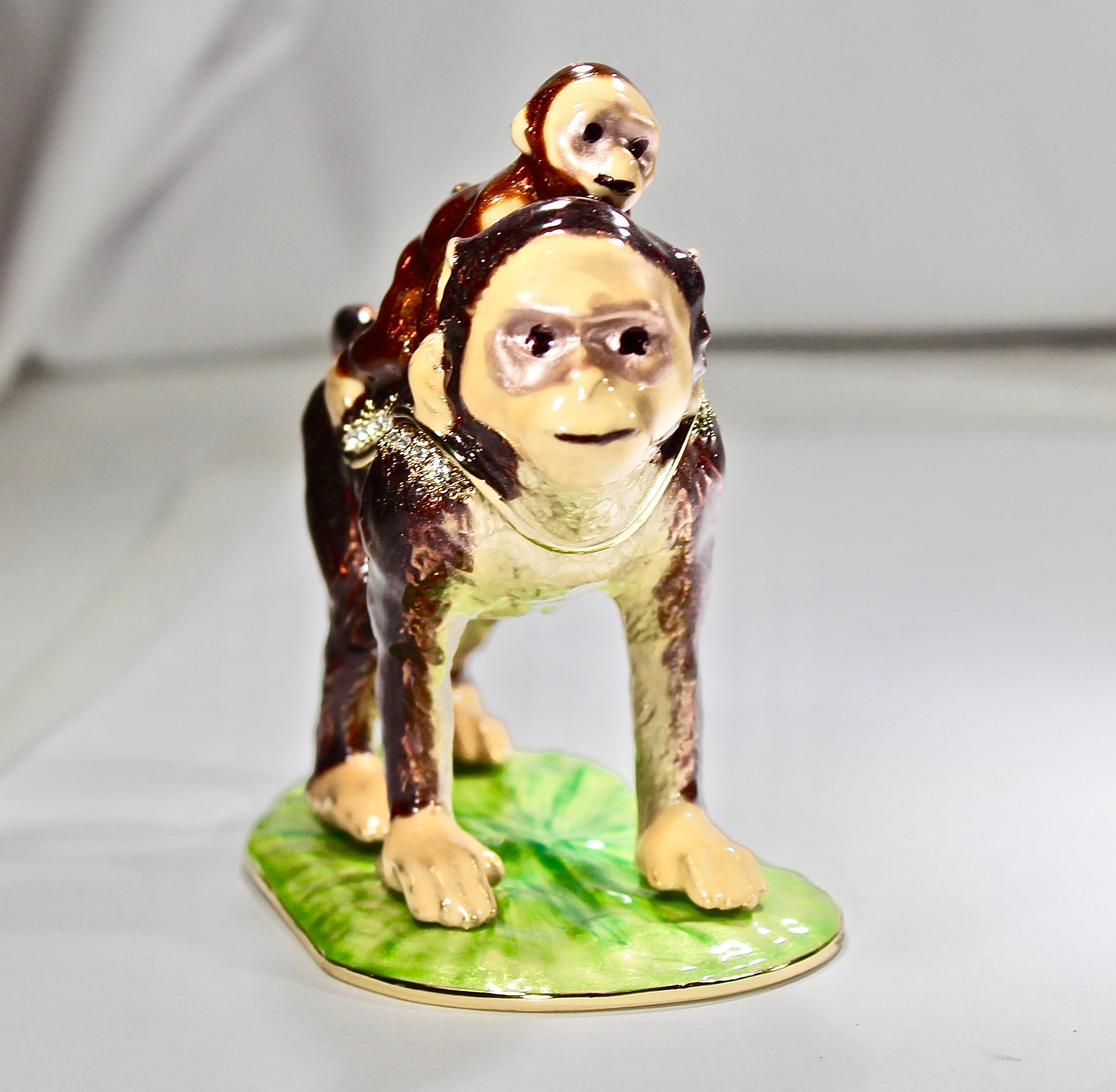 Monkey Trinket Box Collectibles Bejeweled Crystallized With | Etsy