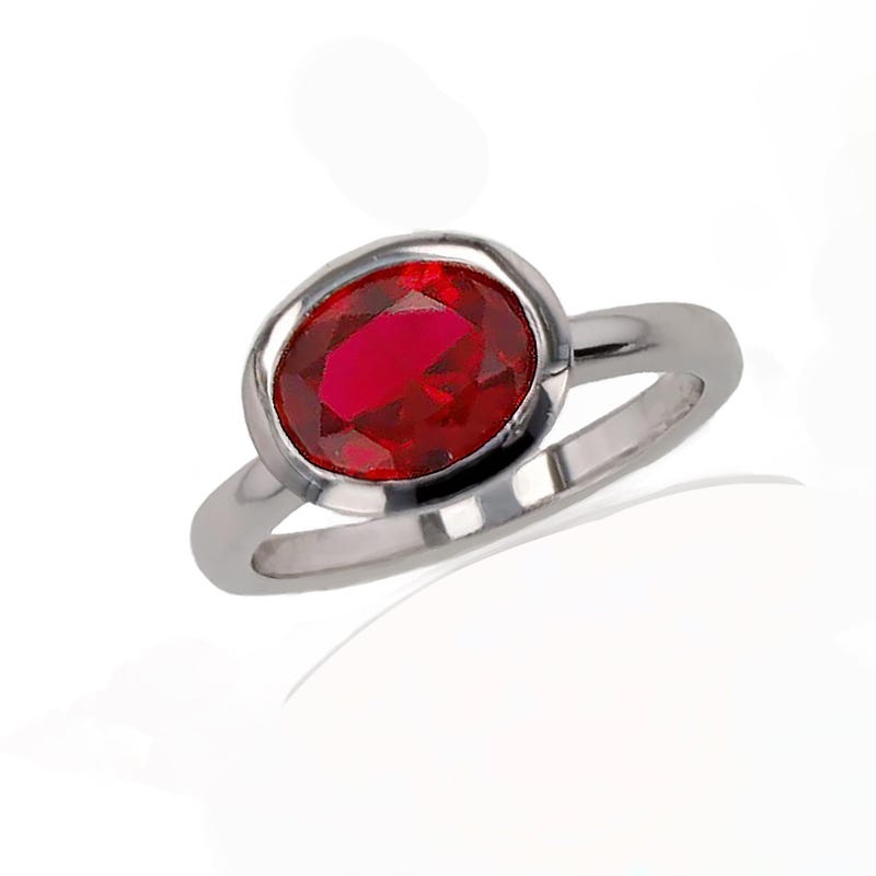 Bezel Set Ruby - Etsy