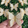 15 Gold Glitter Foil Butterfly Clip Arts 300 Dpi Instant Download ...