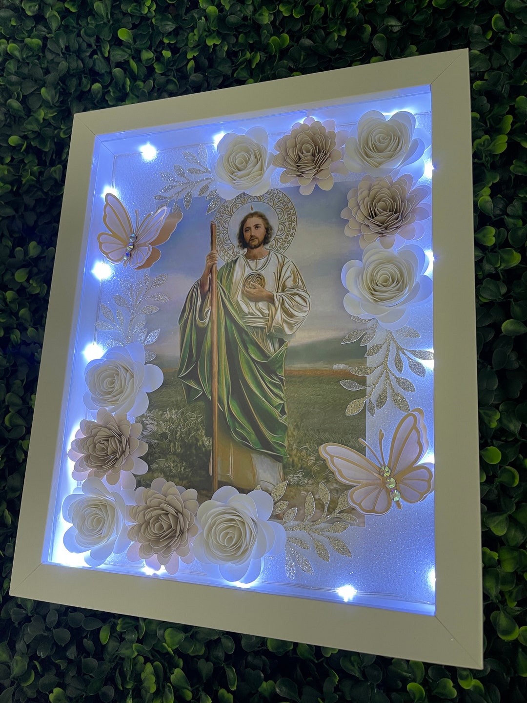 St. Jude 9x11inch Shadow Box , Juditas, San Judas Tadeo, Saint Jude ...
