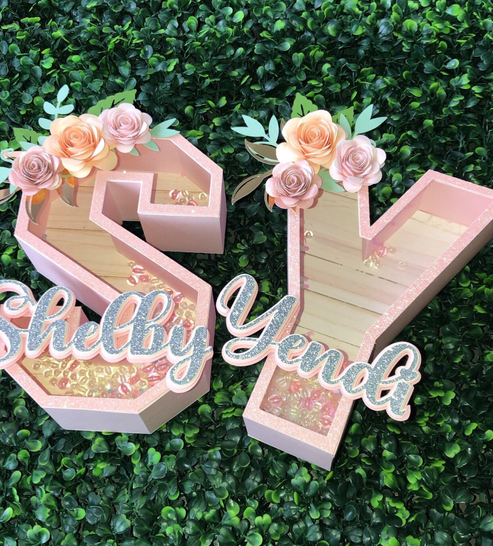 Decorative Customized 3D Letter Cardstock Initial Desk Decor - Etsy