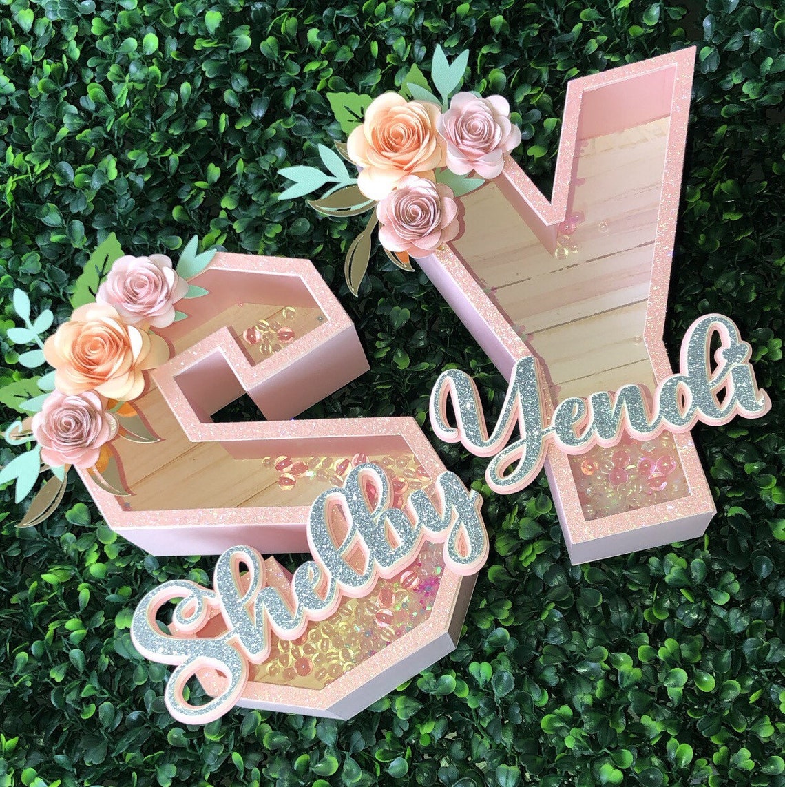 Decorative Customized 3D Letter Cardstock Initial Desk Decor - Etsy