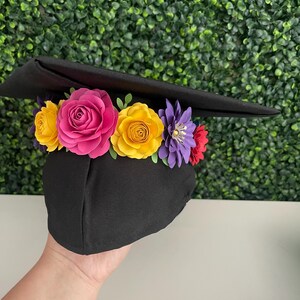 Flower Crown for Graduation Cap With Paper Flowers **CAP NOT INCLUDED ...