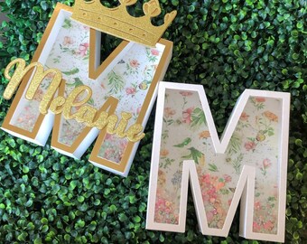 Decorative Customized 3D Letter Cardstock Initial Desk Decor | Etsy