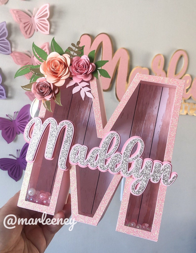 Decorative Customized 3D Letter Cardstock Initial Desk Decor - Etsy