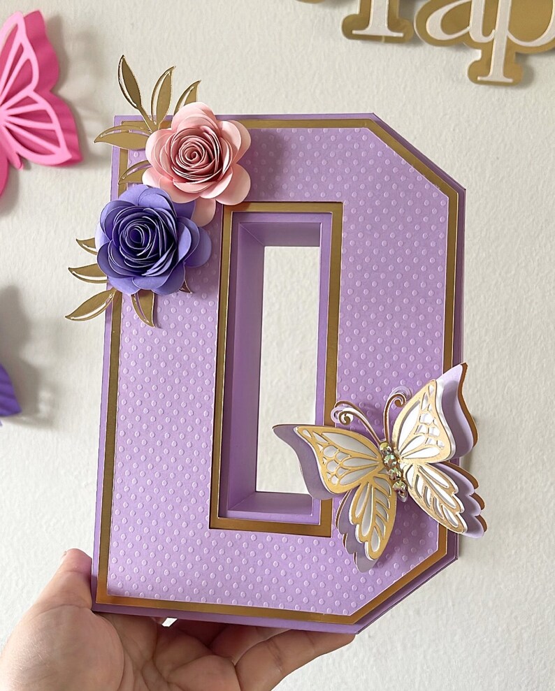 Decorative Floral Customized 3D Letter Cardstock Initial Desk - Etsy