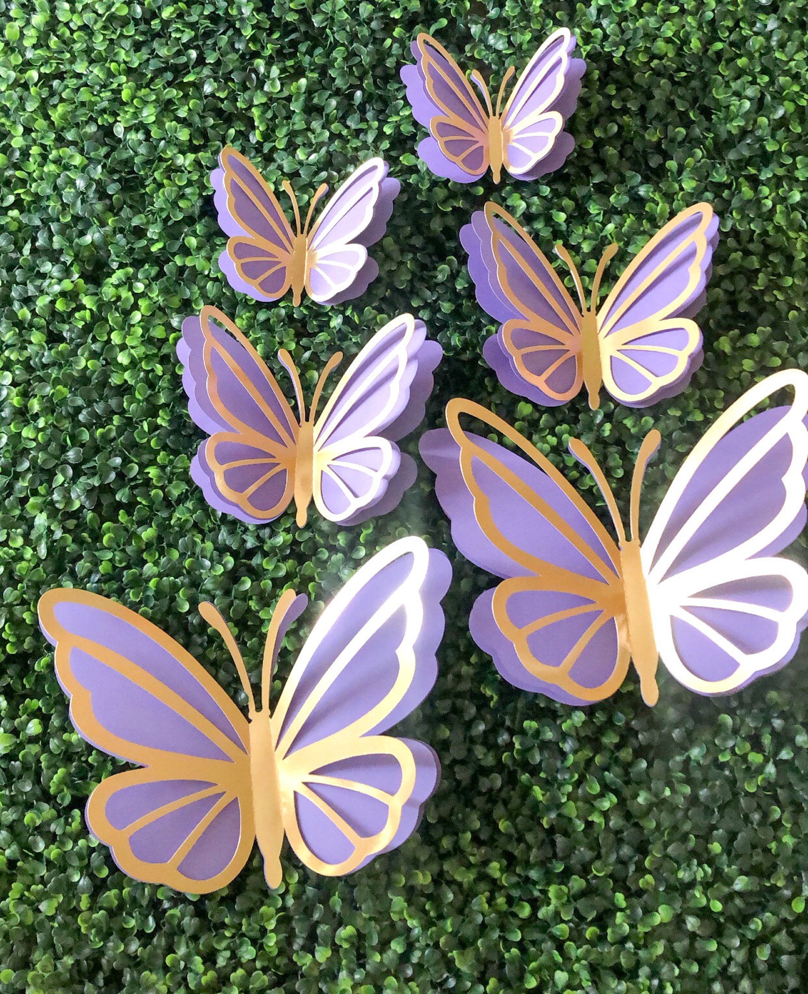 Bundle of 6 Butterflies / 3D Butterflies / Pink & Gold - Etsy