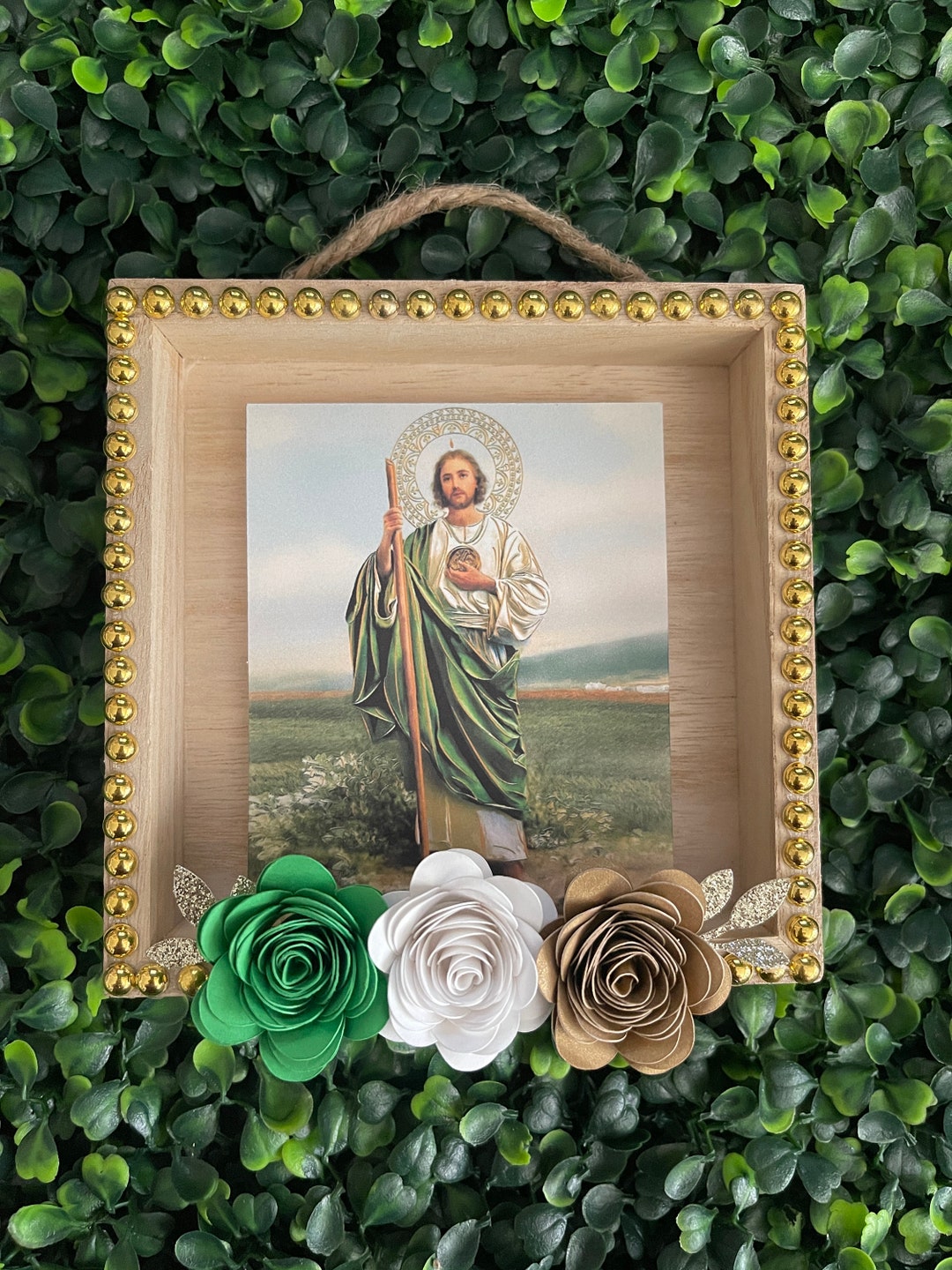 St Jude 5x5inch Wood Plaque , Juditas, San Judas Tadeo, Saint Jude ...