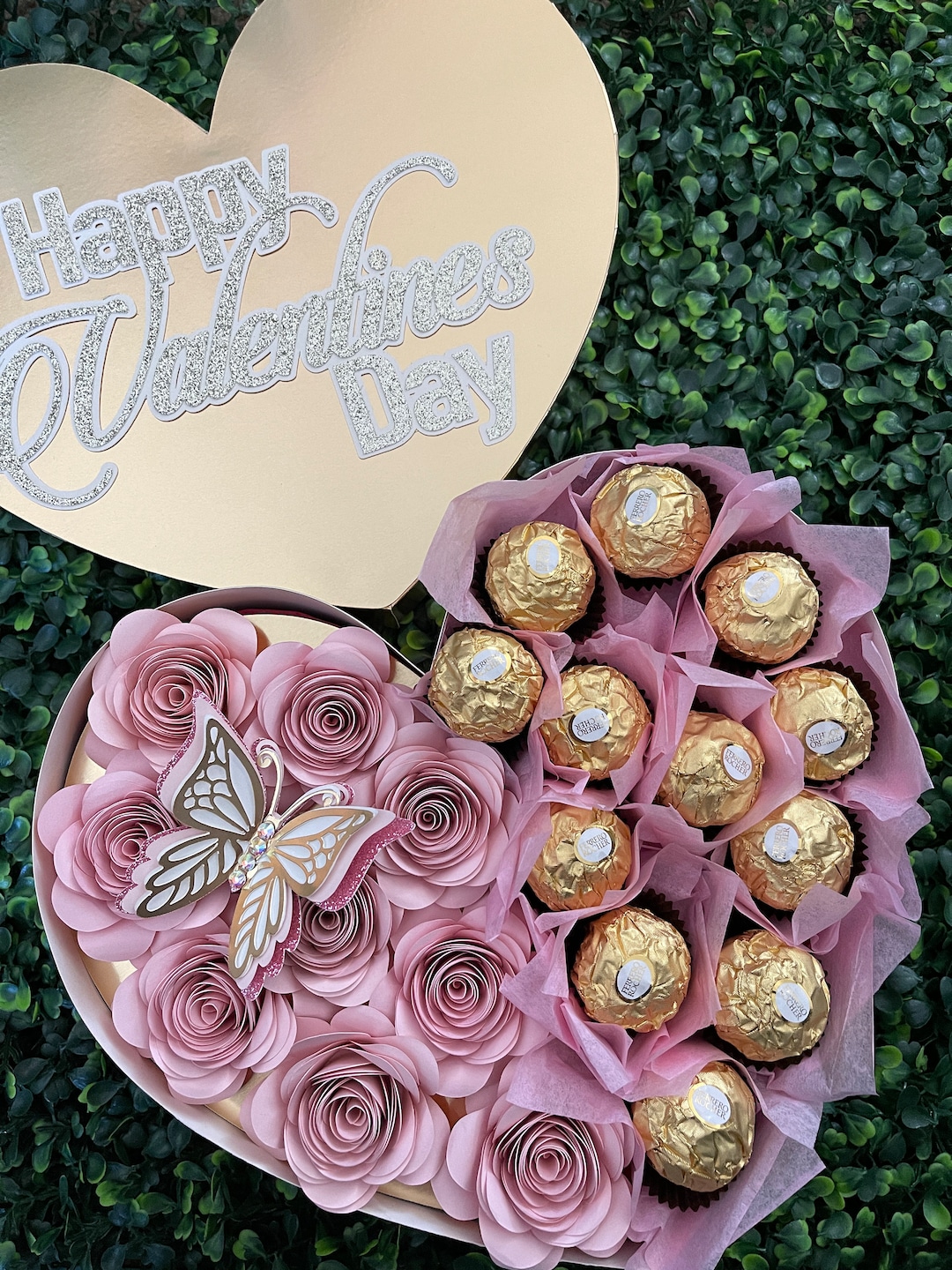 Valentines Heart Box With Chocolate Gift Box Etsy