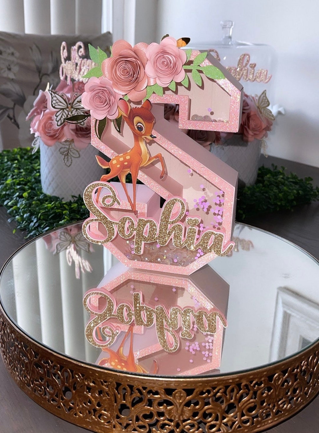 Decorative Customized 3D Letter Cardstock Initial, Desk Decor, Party ...