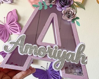 Decorative Customized 3D Letter Cardstock Initial Desk Decor | Etsy