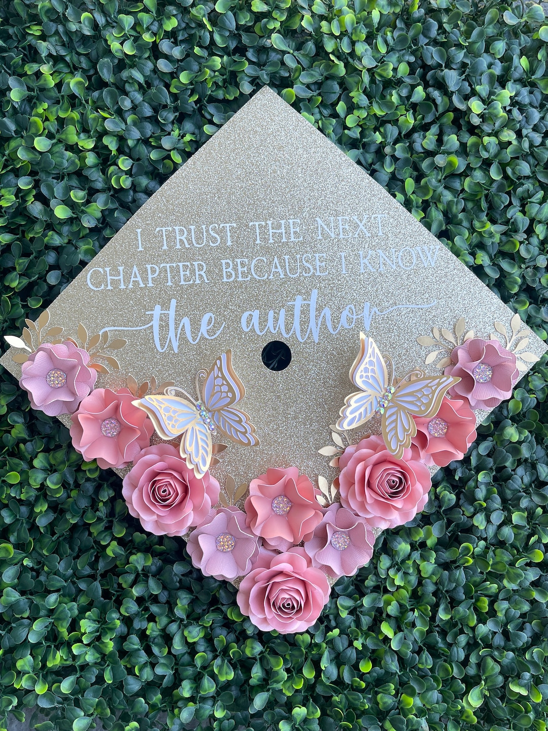 Graduation Cap Topper With Paper Flowers and Butterflies Grad Cap - Etsy