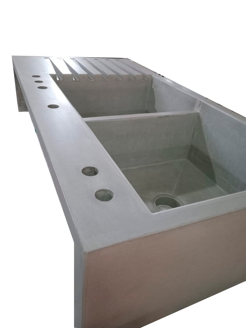 Concrete Farmhouse Kitchen Sink With Drainer - Etsy