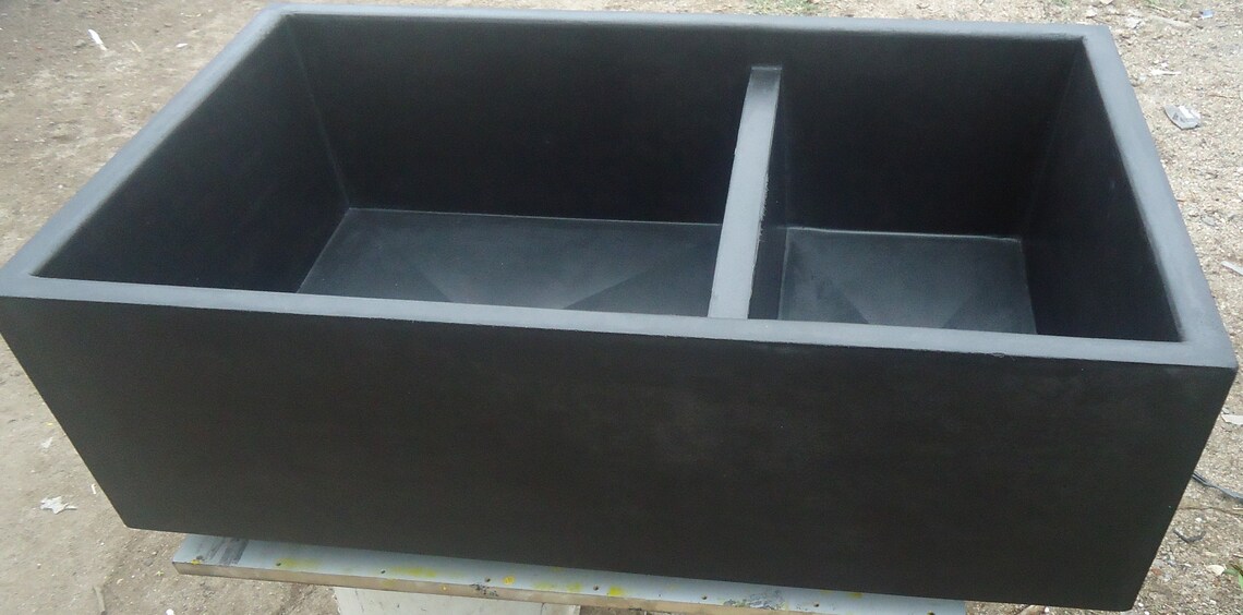 Concrete Farm Kitchen Sink Double - Etsy