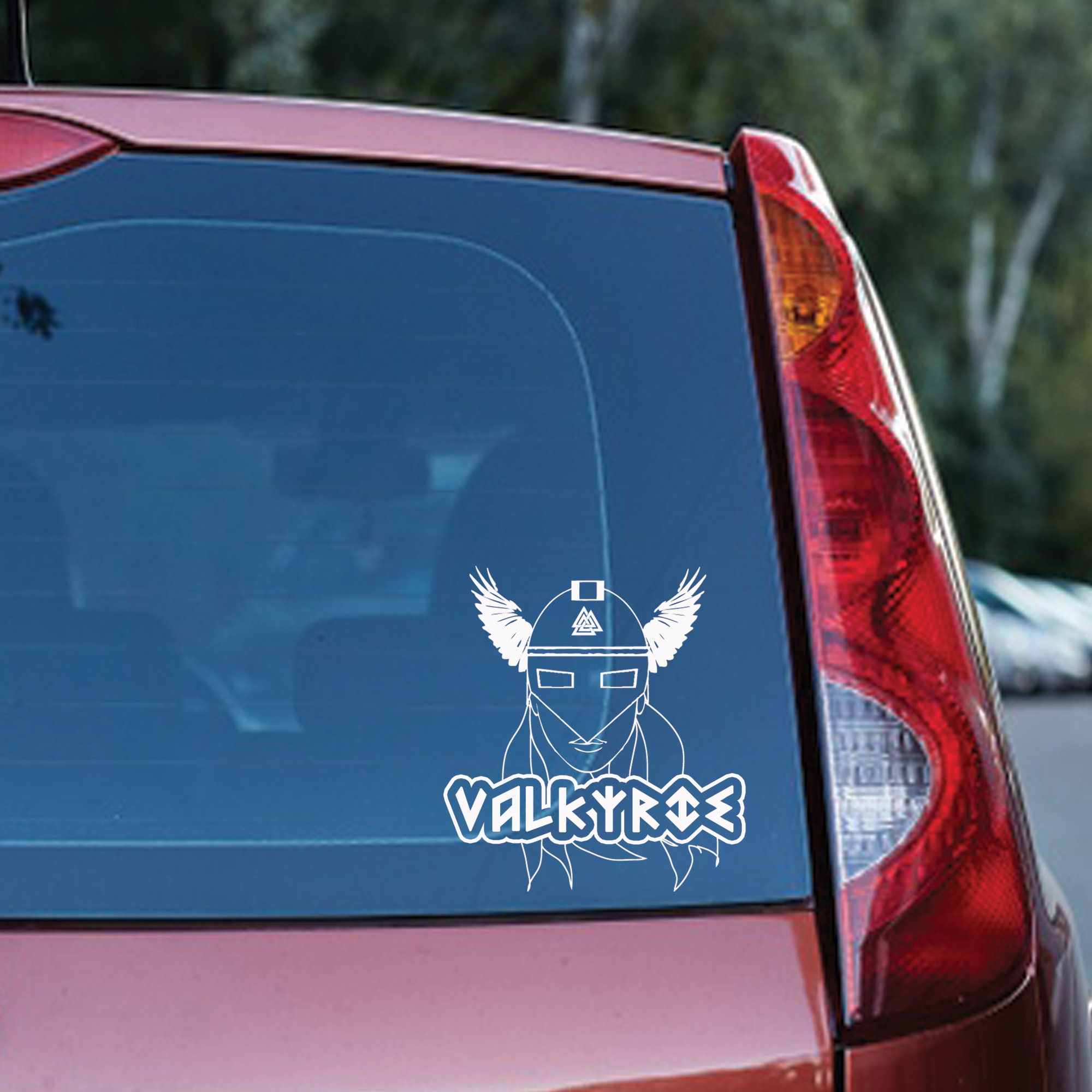Valkyrie Warrior Window Decal - Etsy