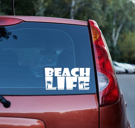 BEACH LIFE Window Decal - Etsy
