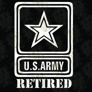 ARMY RETIRED Window Decal - Etsy