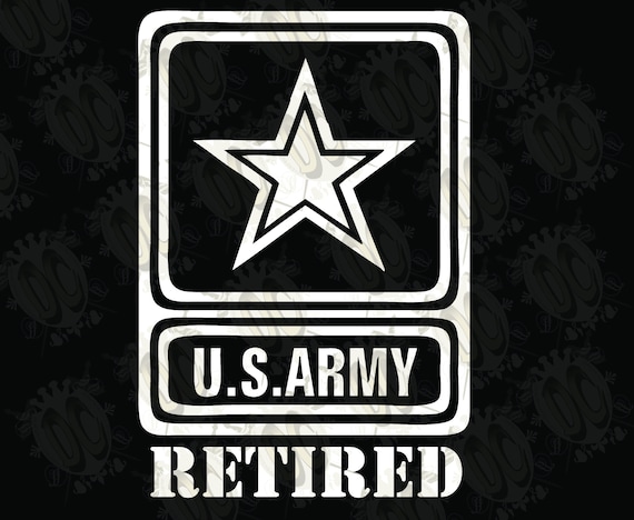 ARMY RETIRED Window Decal | Etsy