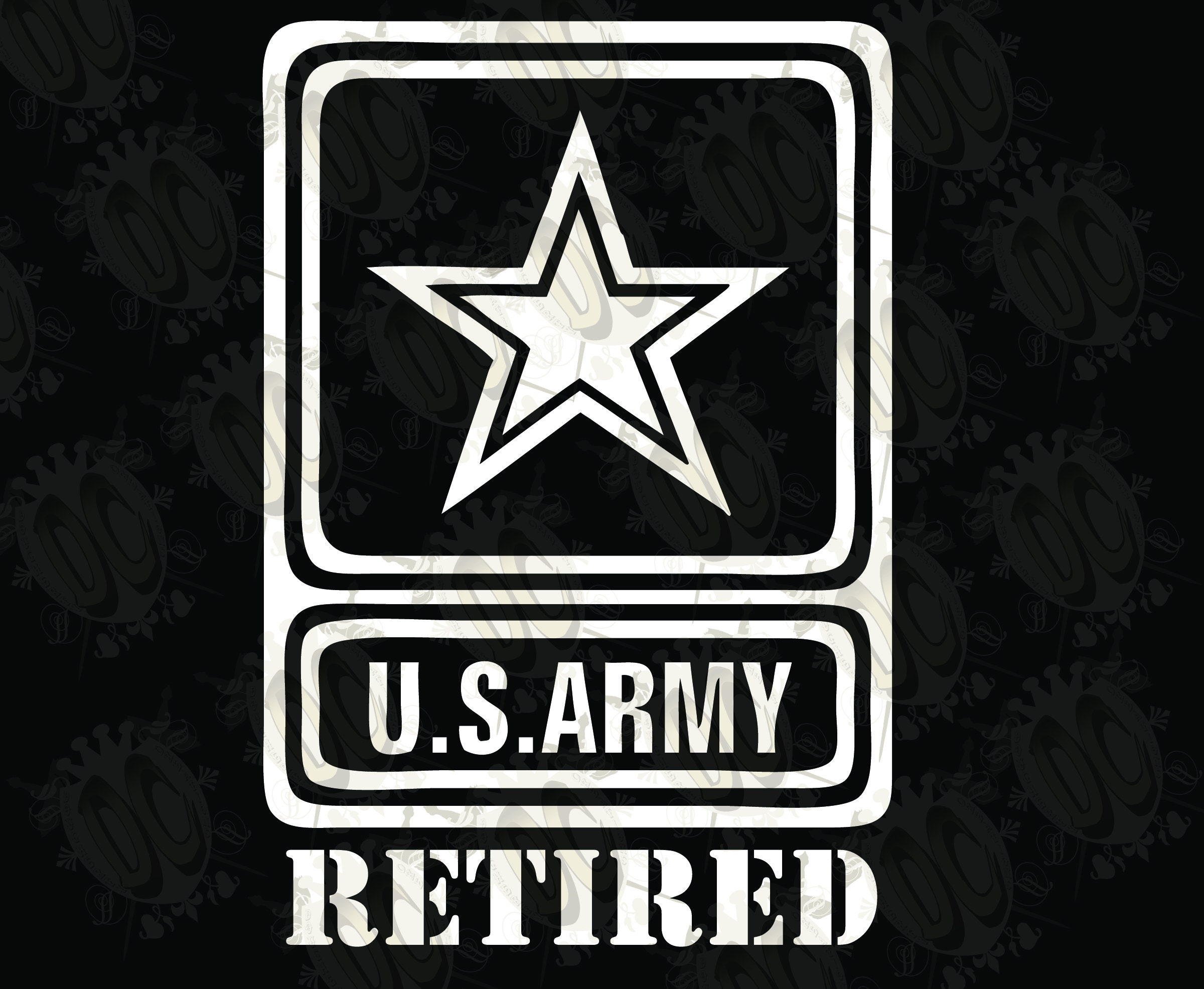 ARMY RETIRED Window Decal - Etsy