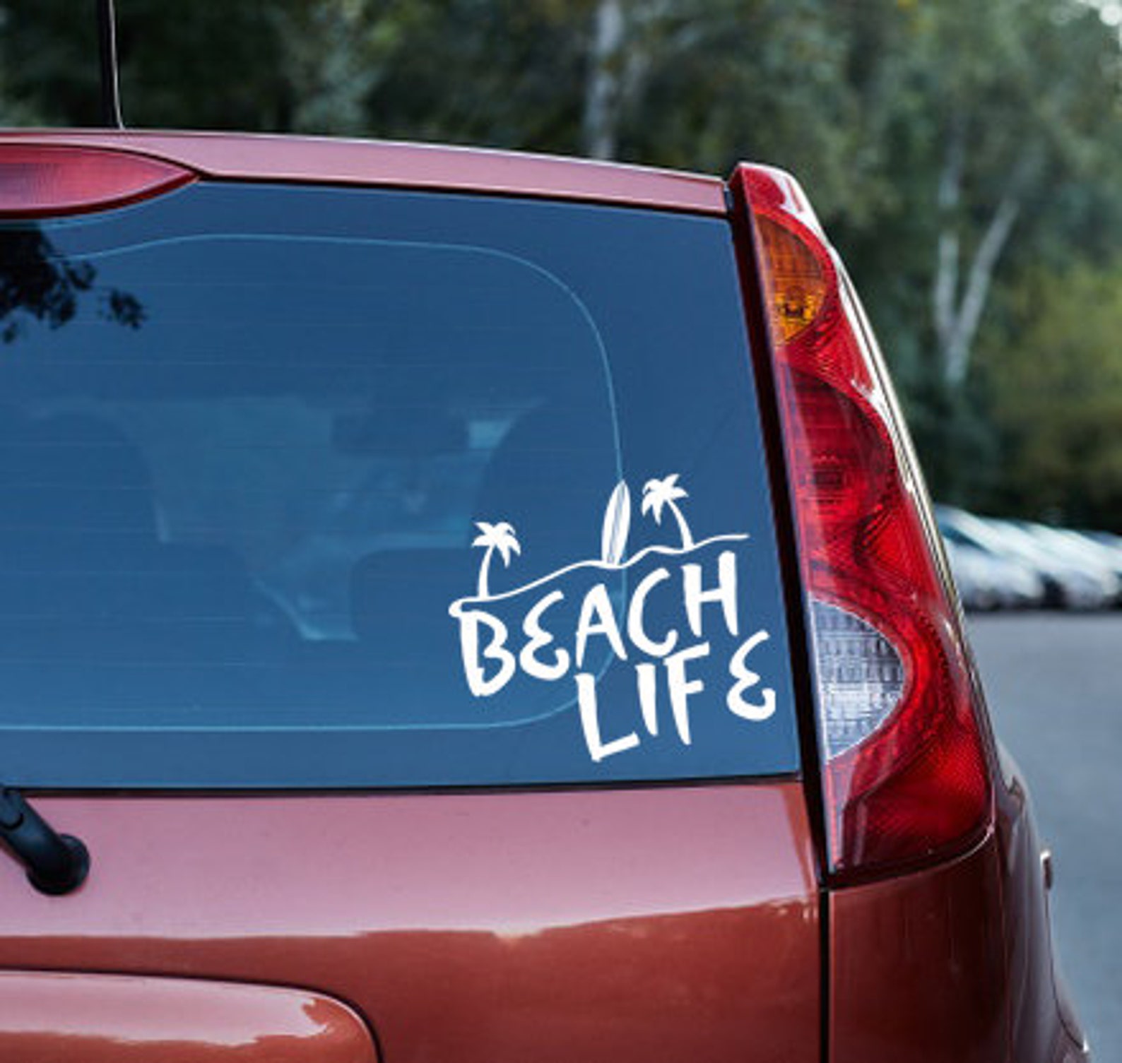 BEACH LIFE SURF Window Decal - Etsy