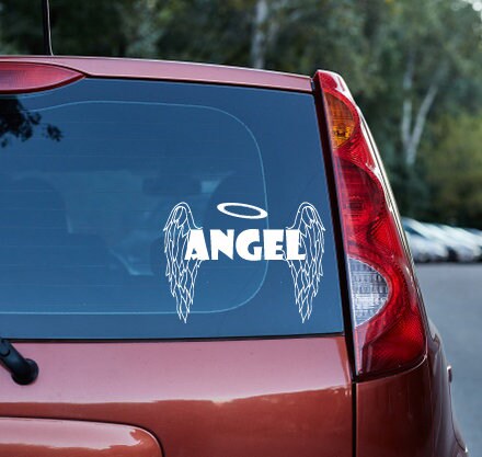 ANGEL Window Decal - Etsy