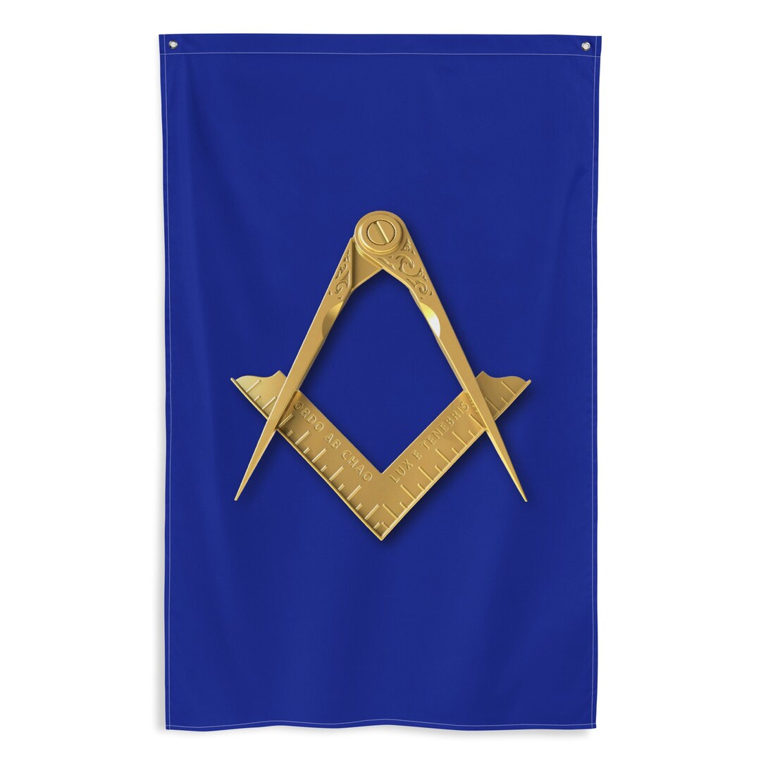 Masonic Freemason Flag Gold Square and Compass - Etsy