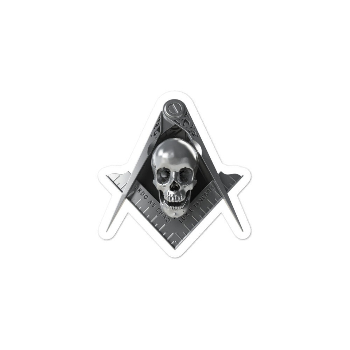 Masonic Skull Square & Compass Sticker Freemason Sticker - Etsy