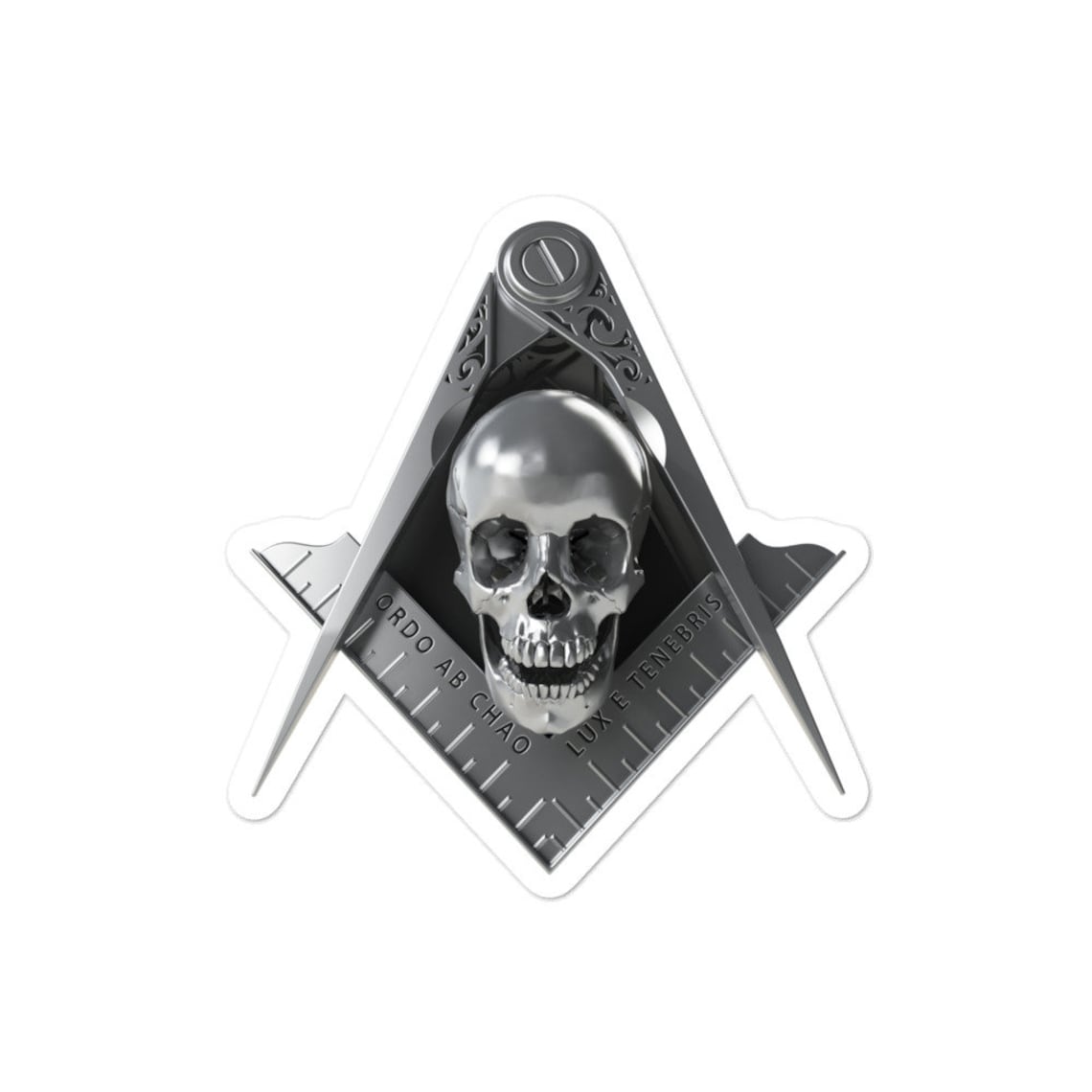 Masonic Skull Square & Compass Sticker Freemason Sticker - Etsy