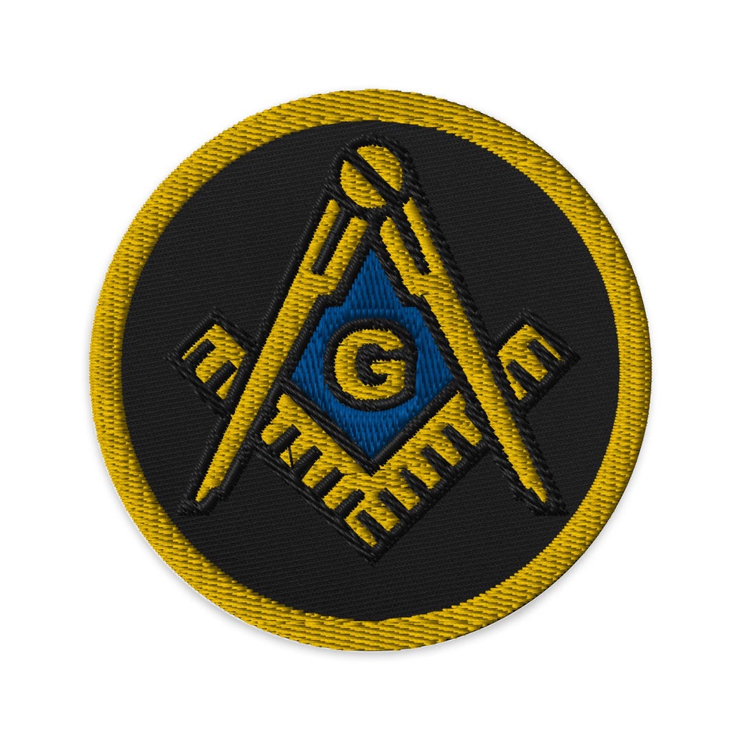Masonic Patch, Square & Compass Freemason Embroidered Patch, 3" Iron-on ...