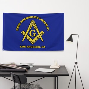 Personalized Masonic Freemason Flag, Custom Square and Compass Banner ...