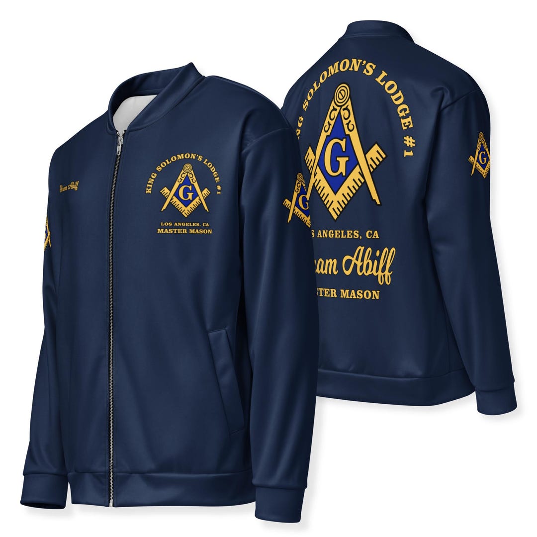 Personalized Masonic Bomber Jacket, Custom Name and Lodge Number ...