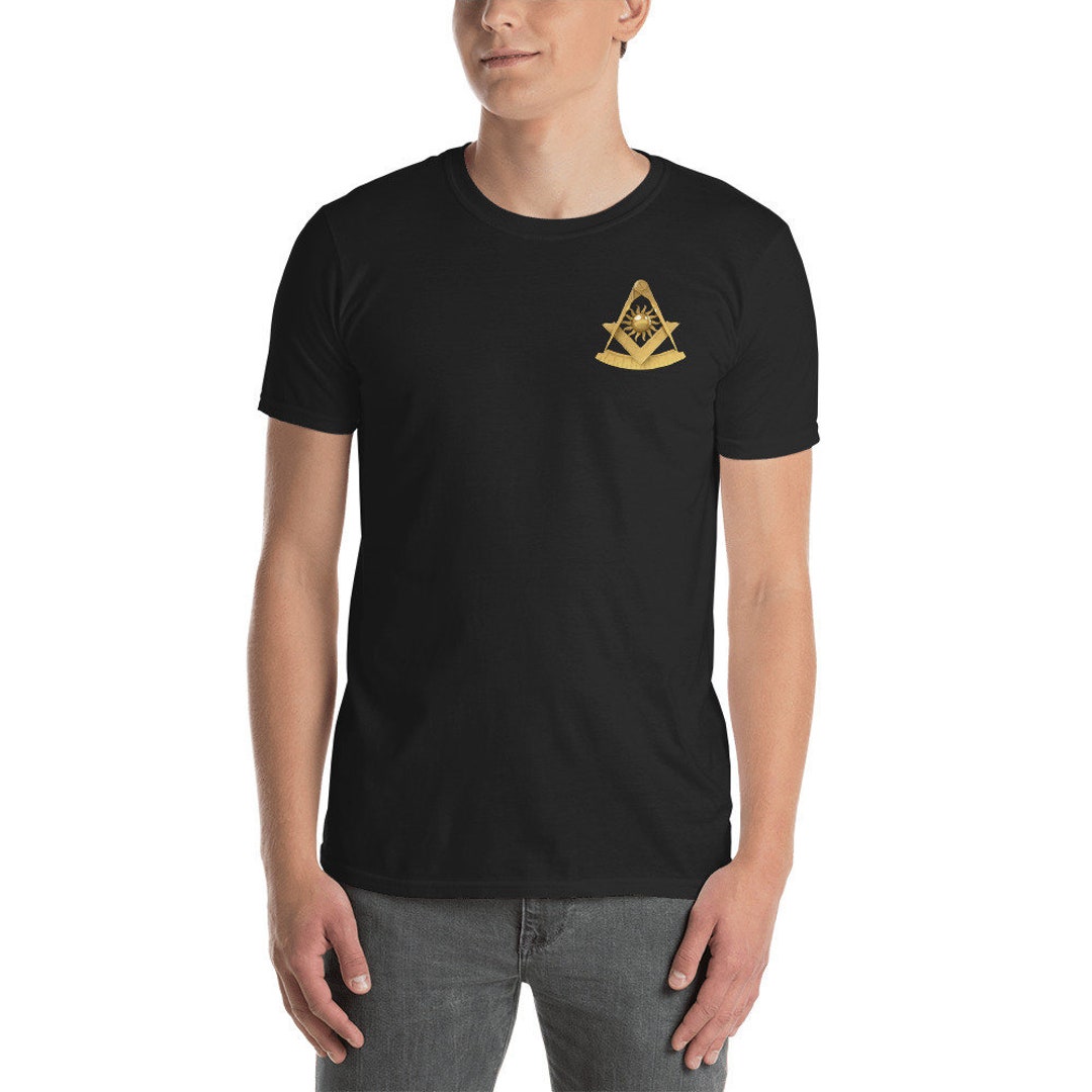 Masonic Past Master Shirt, Gold Past Master Square & Compass Emblem ...