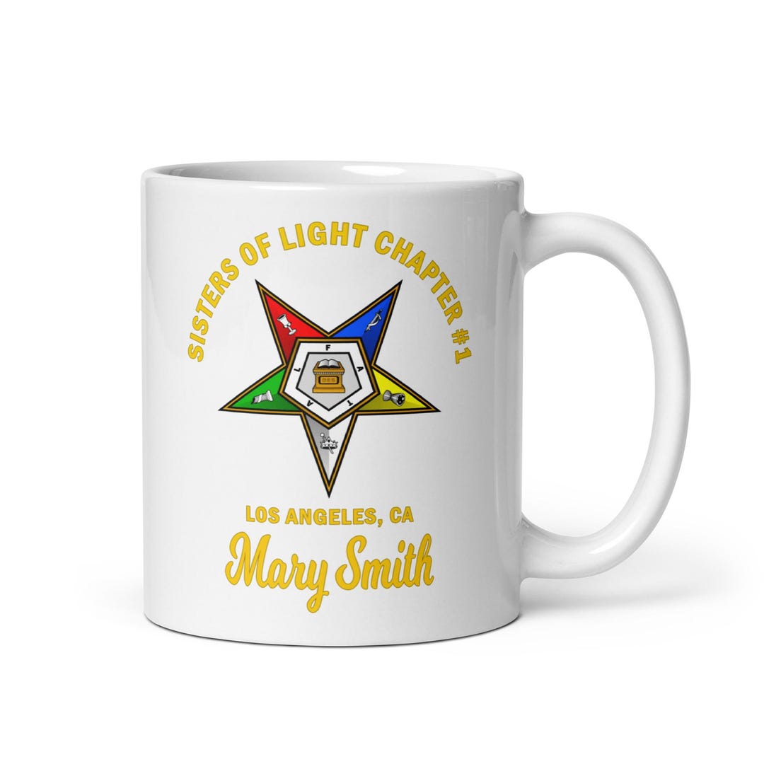 Personalized OES Coffee Mug, Order of the Eastern Star Cup, 11oz-15oz ...