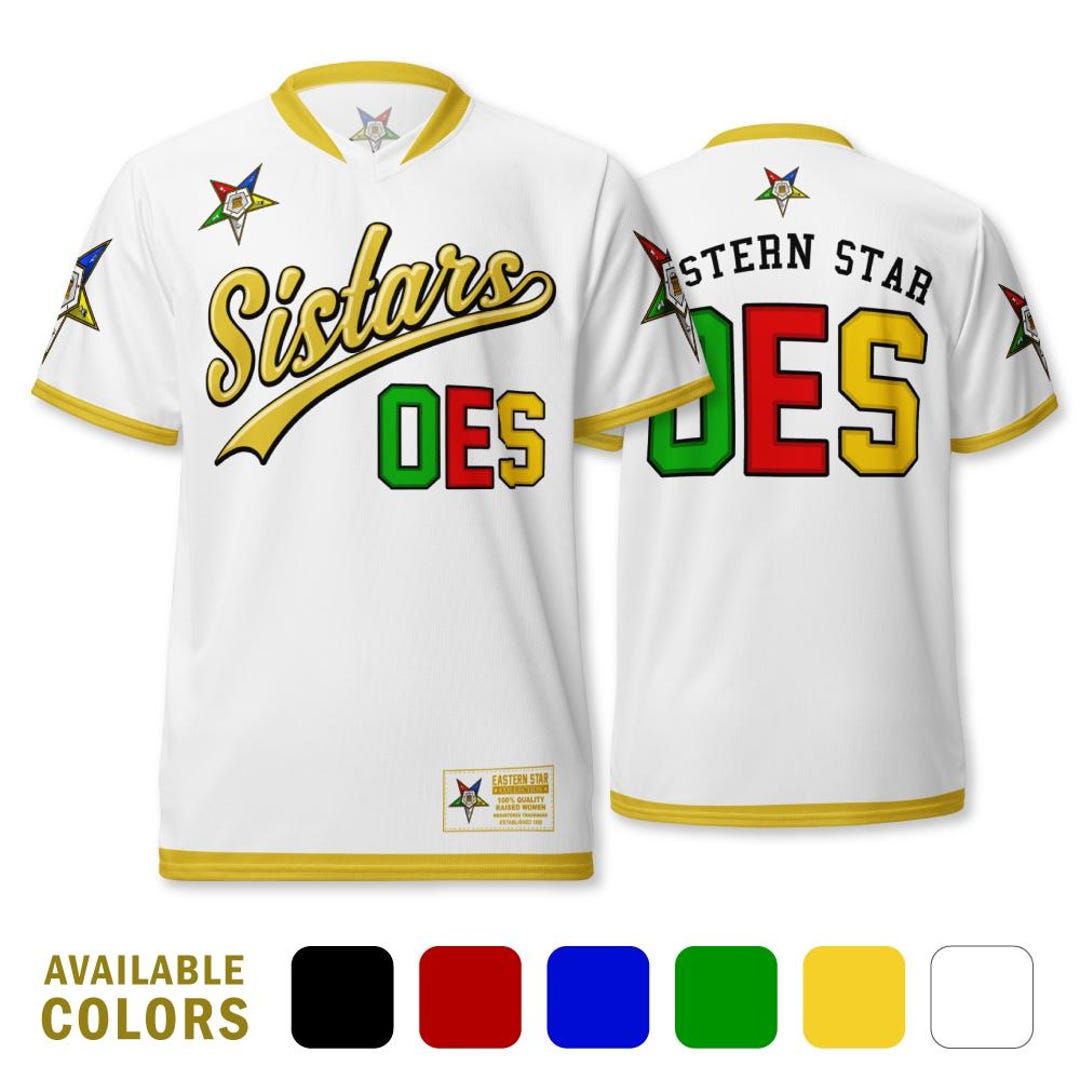 OES Sistars Eastern Star Jersey, Order of the Eastern Star Shirt ...