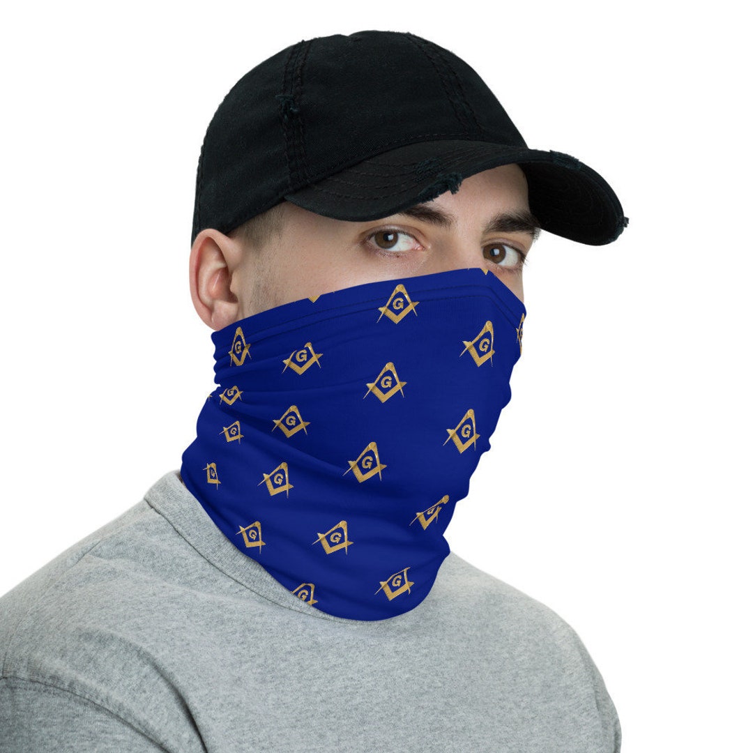 Masonic Freemason Face Mask, Face Cover, Neck Gaiter, Masonic Accessory ...