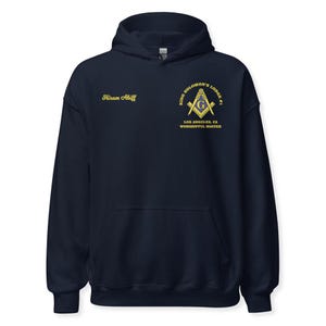 Personalized Masonic Hoodie, Custom Square & Compass Hoodie, Freemason ...