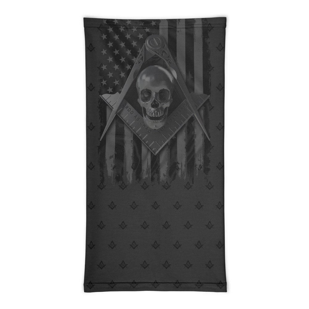 Masonic Freemason Skull USA Flag Face Mask Face Cover Neck - Etsy