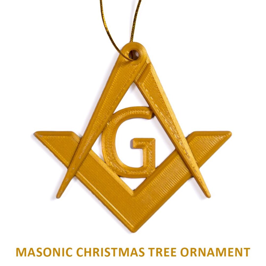 Masonic Freemason Square And Compass Christmas Tree Ornament Xmas Decoration Masonic T Etsy