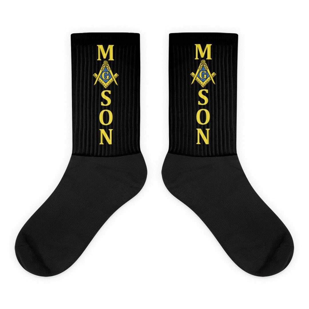Masonic Socks, Freemason Classic Square & Compass MASON Socks - Etsy