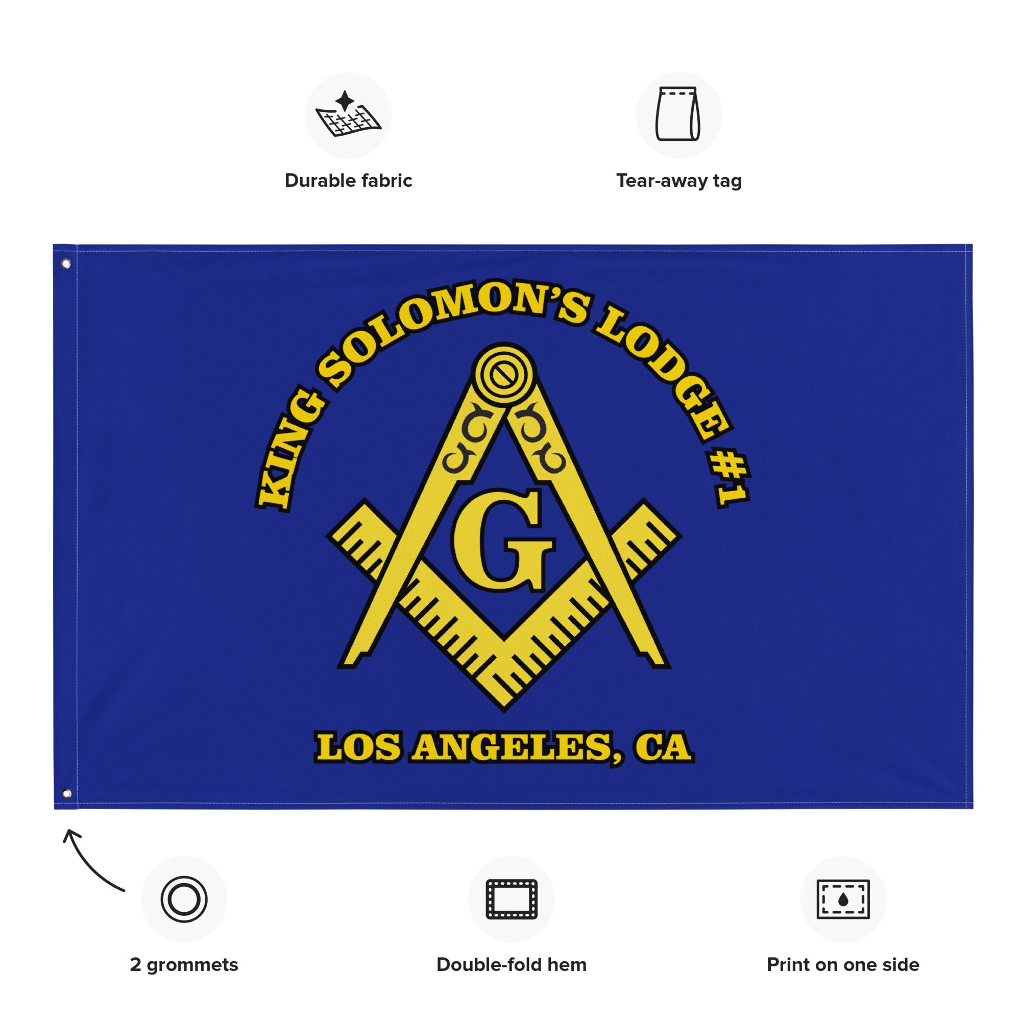 Masonic Freemason Flag Personalized Customizable Gold Square - Etsy