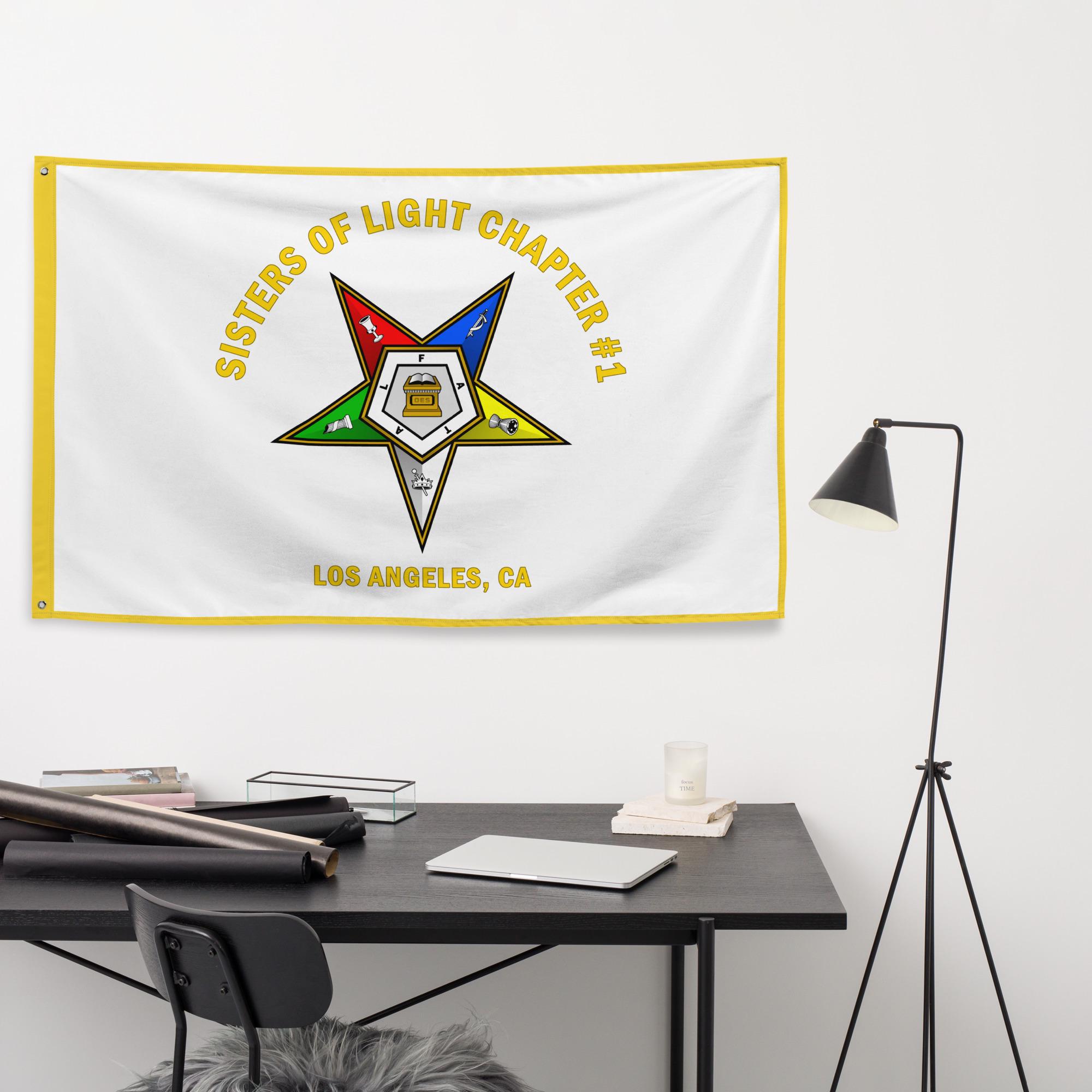Personalized OES Flag Banner, Custom Order of the Eastern Star Flag, 56 ...